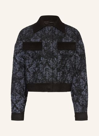 HUGO BOSS Kastenjacke Jutala Im Materialmix schwarz