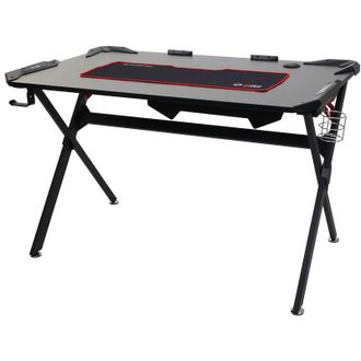 Hhg Schreibtisch 177, Computertisch Jugend-Schreibtisch, Gaming 120x75cm mvg schwarz