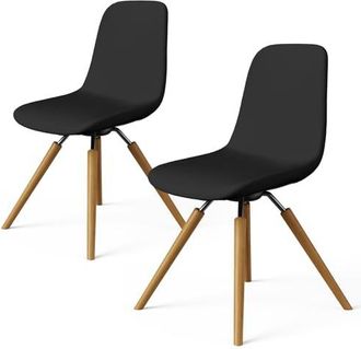 Dioxide Housse de Chaise Scandinave, 2PCS Housses de Chaise de Salle &agrave; Manger Amovible Lavables, Extensible Universel Couverture de Chaise &eacute;cor de Cuisine Mai