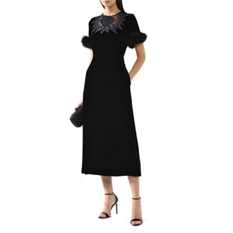Fendi Womens Black Viscose Cocktail Dress