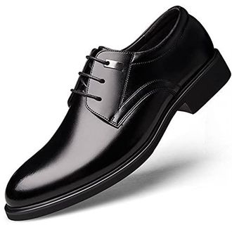 Generic Chaussures Oxford habill&eacute;es for Hommes, Derbies &agrave; Lacets, Bout Rond, en Similicuir, Semelle en Caoutchouc antid&eacute;rapante.(Noir,43 EU)