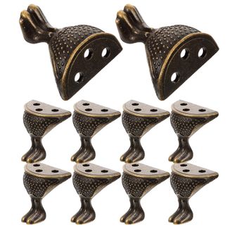 Hemobllo 10 St&uuml;ck Teiliges M&ouml;belbeine Robustem Zinklegierungs Dekorative Eckf&uuml;&szlig;e f&uuml;r Holzboxen und M&ouml;bel Stabile Kratzfeste M&ouml;belf&uuml;&szlig;e zur Bequemen Montage und 