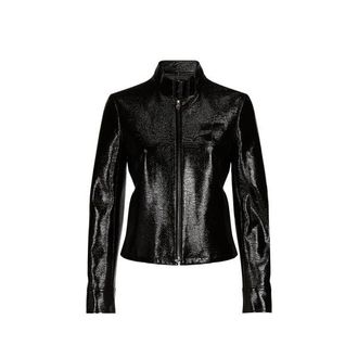 Courr&egrave;ges Veste vernie en coton m&eacute;lang&eacute;