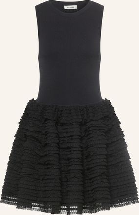 Sandro Sandro Kleid Im Materialmix Mit R&uuml;schen schwarz