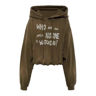 R13 Sweat &agrave; capuche oversize - Femme - Sweatshirts et sweats &agrave; capuche - Vert - Taille: 36 FR