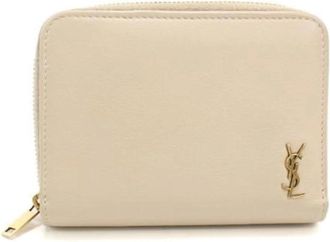 Saint Laurent Portefeuille bi-pli vintage doccasion - Femme - Pre-owned - Beige - Taille: ONE Size