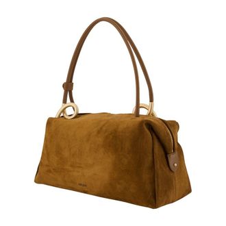 Cult Gaia Womens Azariah Shoulder Bag Brown Calfskin