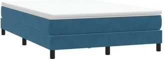 vidaXL Boxspringbett ohne Matratze Dunkelblau 160x210 cm Samt vidaXL