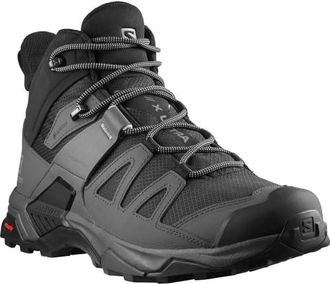 Salomon Homme Mens X Ultra 4 Mid Gore-tex Hiking Boots for Men Sneaker, Noir/Aimant/Bleu perlé, 43 1/3 EU
