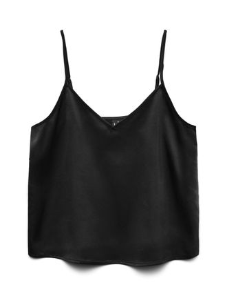 Vero Moda Damen Vmmerle Singlet WVN Ga Noos, Black, XL