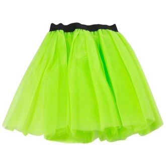 Generic Jupe tutu en tulle &eacute;lastique pour fille - Jupe courte en tulle - Multicouche - Jupe de danse trap&egrave;ze pour enfants - Style r&eacute;tro rockabilly, vert clair