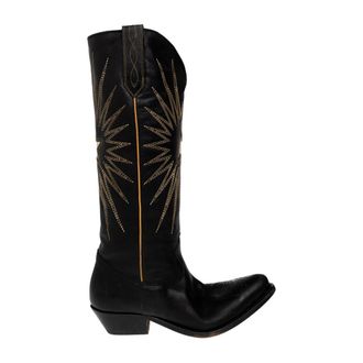 Golden Goose Wish Star Leder Stiefeletten - - Shoes - Damen - Schwarzk - 37 EU