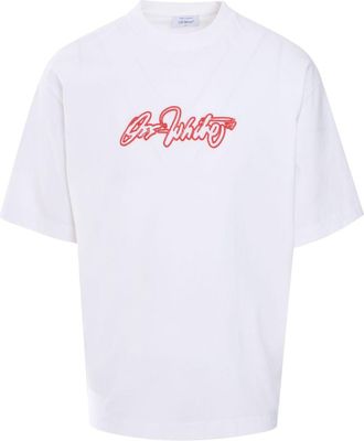 Off-white Script Outline T-Shirt - Weiß