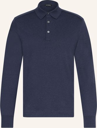 Ermenegildo Zegna Zegna Piqu&eacute;-Poloshirt blau