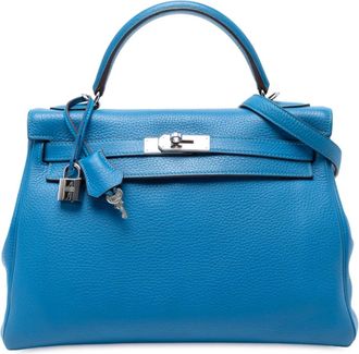 Hermès Hobo Bags - Togo Kelly II Retourne 32 - Gr. unisize - in Blau - für Damen