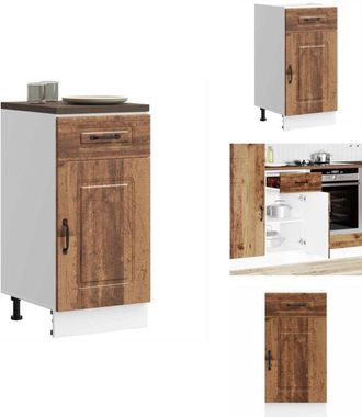 vidaXL Armoire de cuisine Kalmar vieux bois bois ding&eacute;nierie - Armoire De Cuisine - Armoires De Cuisine - Meuble Bas D&eacute;vier - Meuble Bas D&eacute;vier De Cuisine