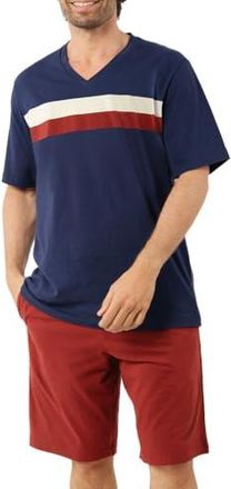 Eminence Homme Mercerise Lp64 Ensemble De Pijama, Marine/Rouille, L EU
