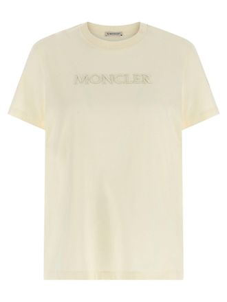 Moncler T-shirt &agrave; logo brod&eacute;