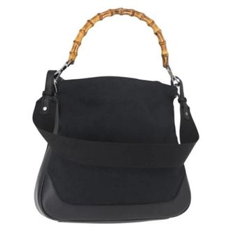 Gucci Sac bandouli&egrave;re en toile Pre-owned - Femme - Pre-owned - Noir - Taille: ONE Size