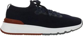 Brunello Cucinelli Homme, Chaussures, Noir, Taille: 42 EU Baskets en Coton &agrave; Lacets