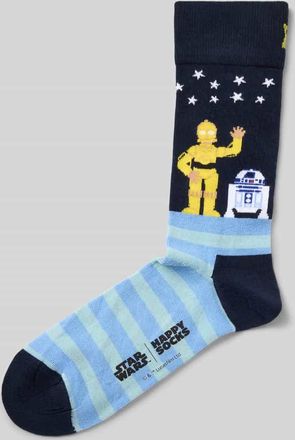 Happy Socks Socken aus elastischem Baumwoll-Mix mit Allover-Muster