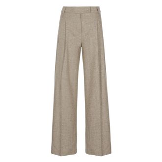 D.exterior Weite Hosen - - Trousers - Damen - Beige - XS