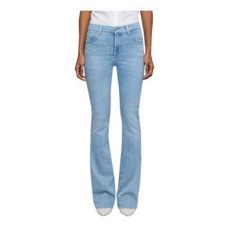 7 For All Mankind Femme, Jeans, Bleu, Taille: W28 Embellished Pocket Bootcut in Slim Illusion