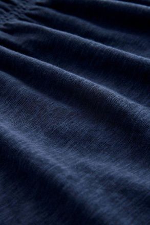 Next Midikleid Gerafftes T-Shirt-Midikleid mit kurzen &Auml;rmeln (1-tlg)