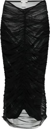 Nensi Dojaka jupe mi-longue froncée - Noir