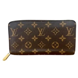 Louis Vuitton Portefeuille long pr&eacute;-poss&eacute;d&eacute; Monogram (bi-pli) - Femme - Pre-owned - Brun - Taille: ONE Size
