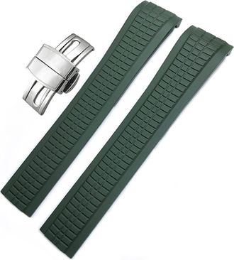 Generic 21 mm Bunte Fluorkautschuk-Uhrenarmbänder für die Serie 5164A und 5167A mit Schmetterlingsschnalle und Silikon-Uhrenarmband für Männer und Frauen