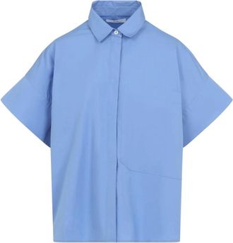 Co Femme, Blouses et Chemises, Bleu, Taille: 40 FR Boxy Ss Shirt