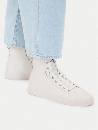 Calvin Klein Sneakers aus Stoff Vulc Lace Up Hightop Lth HW0HW03076 Wei&szlig;