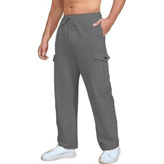 Generic Pantalon de sport long pour homme : pantalon de jogging avec taille &eacute;lastique pantalon de surv&ecirc;tement slim fit pantalon de loisirs l&eacute;ger pantalon en t