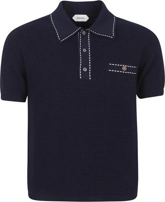 Versace Homme, Tops, Bleu, Taille: L Polo en coton