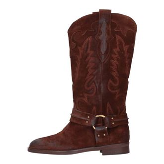 Gis&egrave;l moir&egrave; Femme, Chaussures, Brun, Taille: 38 EU High Bottes