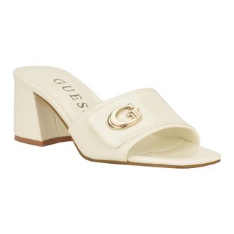 Guess Damen Gallai Sandale mit Absatz, Ivory Patent 152, 37.5 EU