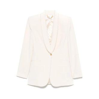 Elisabetta Franchi Crepe Blazer mit Kontrastn&auml;hten - - Jackets - Damen - Gelb - XL