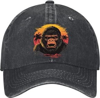 Generic Chapeau De Soleil Singe Au Coucher du Soleil Casquette Trucker R&eacute;glable Chapeau De Sport Classique Casquette De Baseball pour Entra&icirc;nements Plage Rand