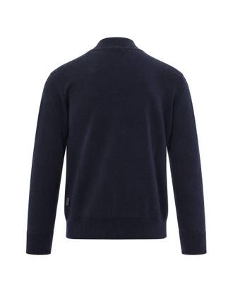 Paolo Pecora Wool-Cotton Zip Sweater - Blue