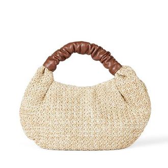 The Drop Sac pour Femme, Addison L&eacute;g&egrave;rement Volumineux, avec Anse sur le Dessus, Paille Naturelle, Taille Unique