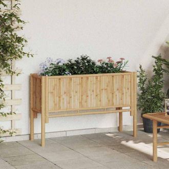 vidaXL Vidaxl - Jardini&egrave;re sur&eacute;lev&eacute;e Marron 110 x 35 x 70 cm Bambou