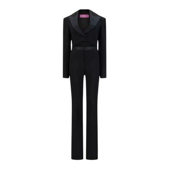 Gauge81 Schwarzer Jumpsuit mit tiefem V-Ausschnitt - - Jumpsuits & Playsuits - Damen - Schwarzk - S