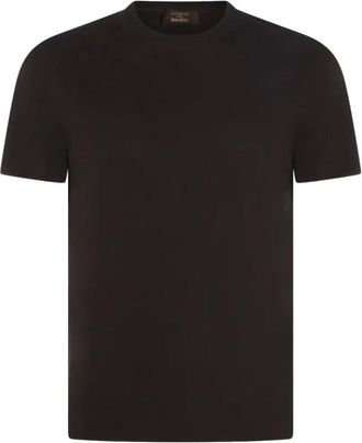 Zanone Homme, Tops, Brun, Taille: XL T-Shirt Ras du Cou