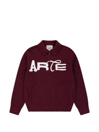 Arte Stencil Zip Cardigan