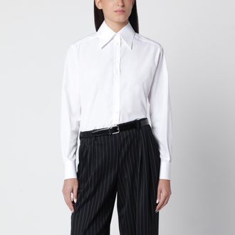 Dolce & Gabbana Wei&szlig;es Baumwollpopelinehemd