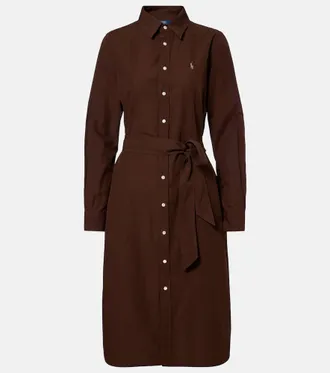 Polo Ralph Lauren Hemdblusenkleid aus Baumwolle und Leinen