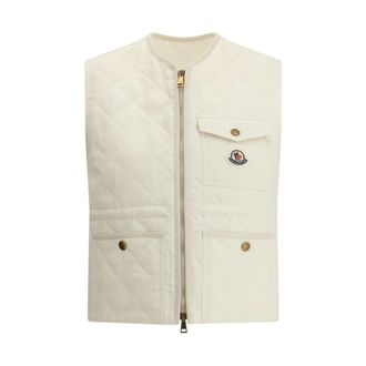 Moncler Gesteppte- wattierte Weste mit aufgesetzten Taschen - - Jackets - Damen - Beige - L