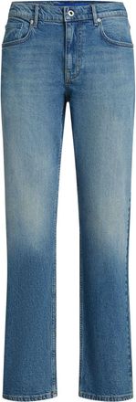 Karl Lagerfeld Ausgeblichene Straight-Leg-Jeans - Blau