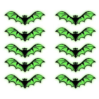 Generic 10 St&uuml;ck Halloween Batts Decorations - 15 cm gl&auml;nzende Schl&auml;ger | Halloween-Dekoration Flederm&auml;use | Horroranh&auml;nger f&uuml;r Innen und Au&szlig;en | Gothic Wandd